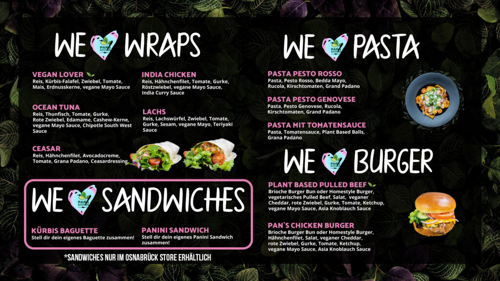 Speisekarte - Pans Kitchen